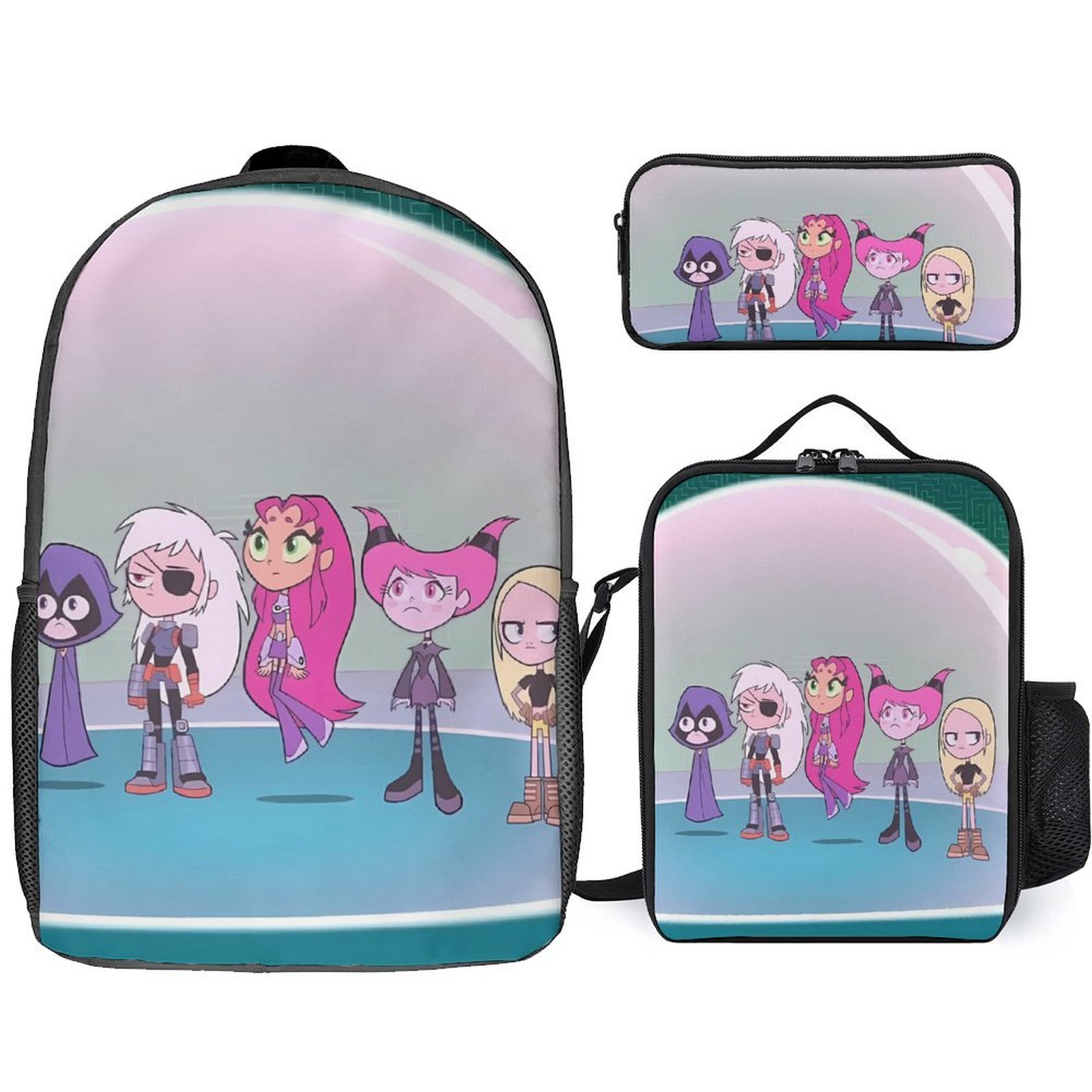 Teen-Titans-Go! 3Pcs Backpack Set, 17 Inch Large Capacity Unisex ...