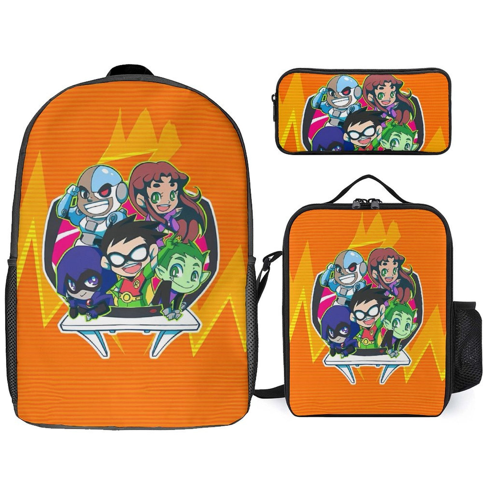 Teen-Titans-Go! 3Pcs Backpack Set, 17 Inch Large Capacity Unisex ...