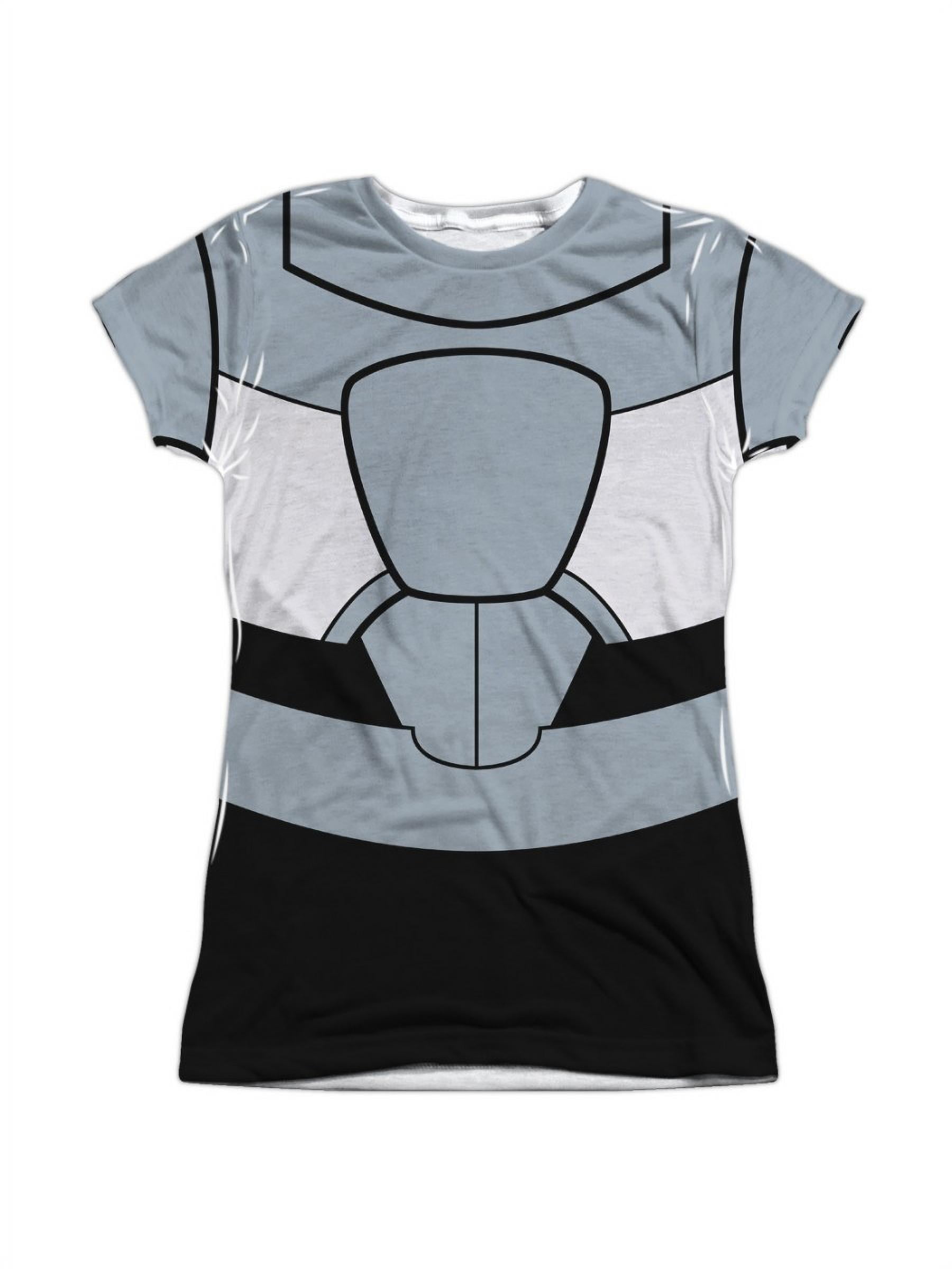 Teen Titans Go! Animated DC TV Series Cyborg Uniform Juniors Front ...