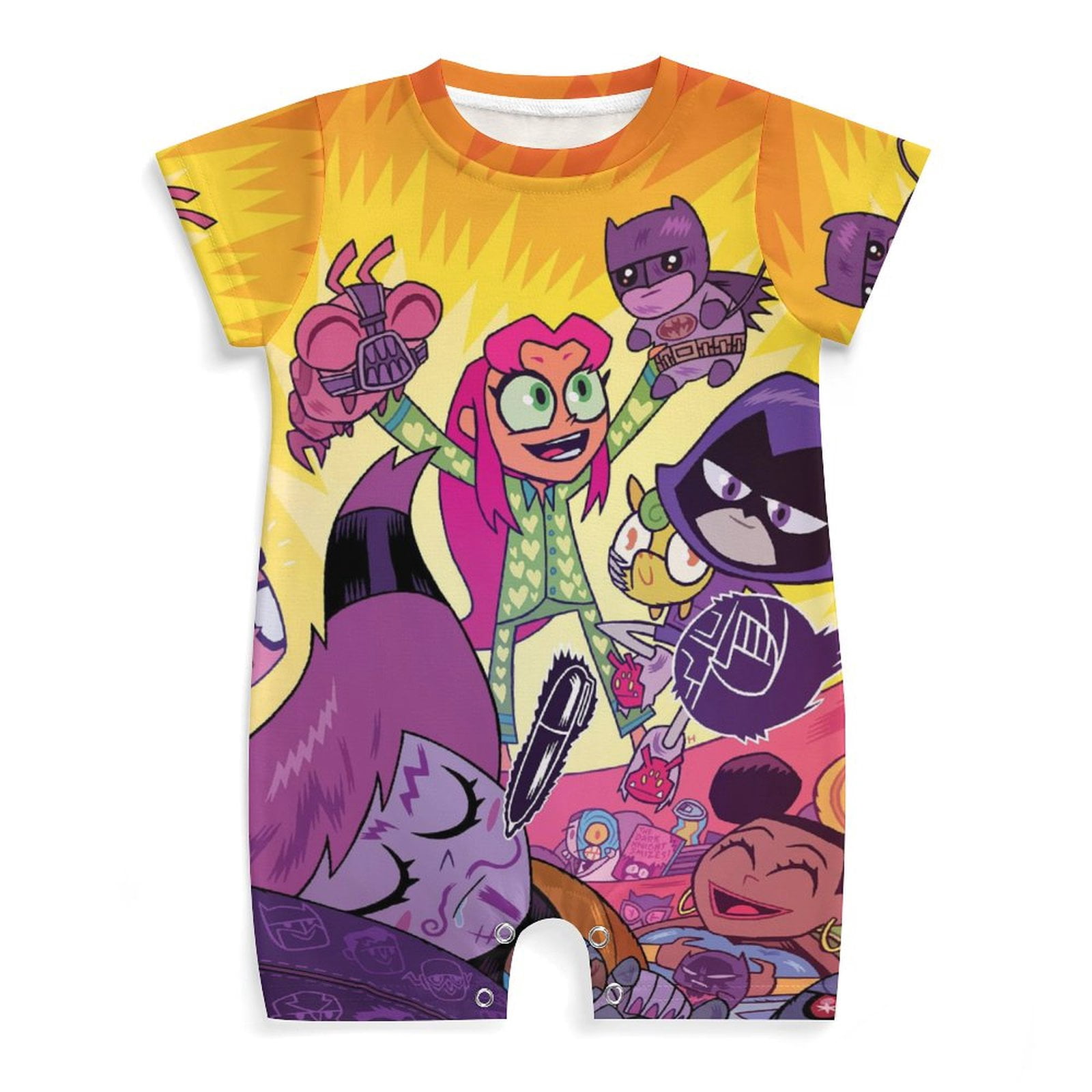 Teen Titans Go Baby Boy Girl Short Sleeve Romper Clothing Set Print ...