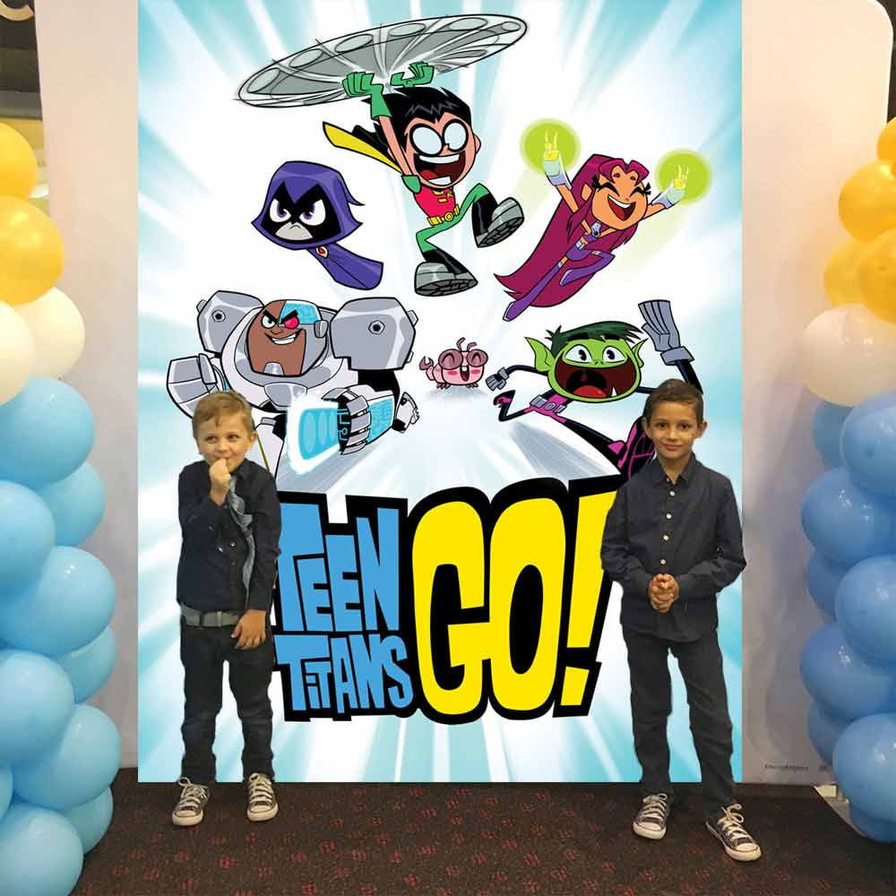 Teen Titans Go Backdrop Banner Party Supplies Poster Movie Theme ...