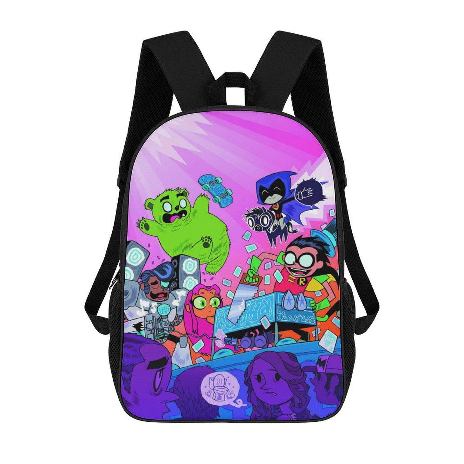 Teen Titans Go Backpacks Anime Backpack 3d Printing Cartoon Backpack ...