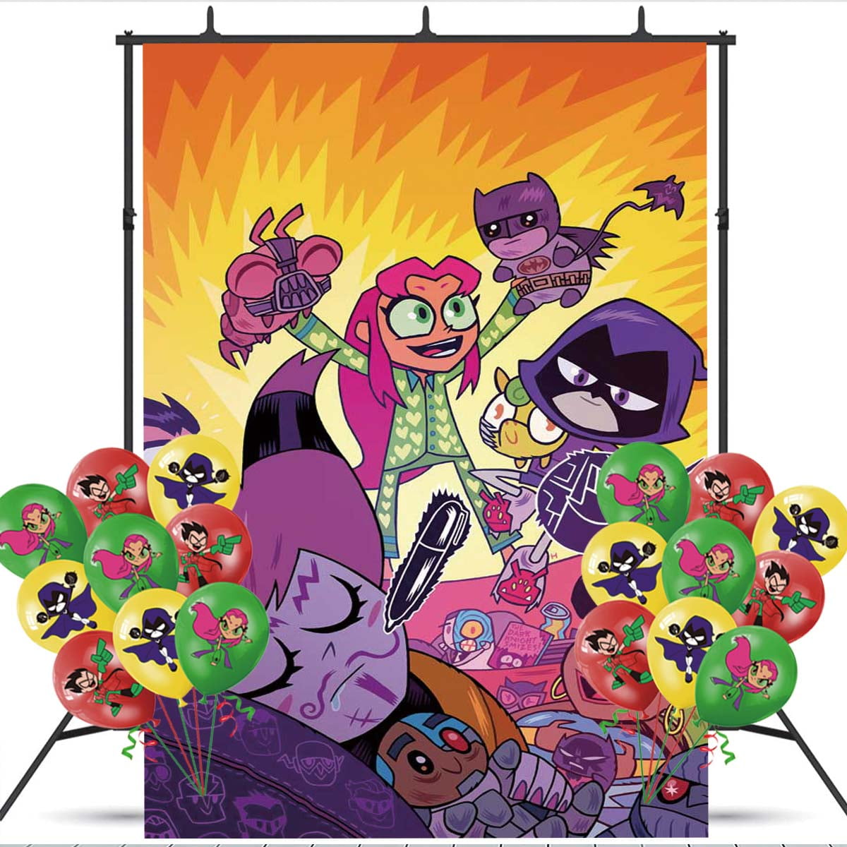 Teen Titans Go Balloons Party Supplies Taspestry Poster Banner Backdrop ...