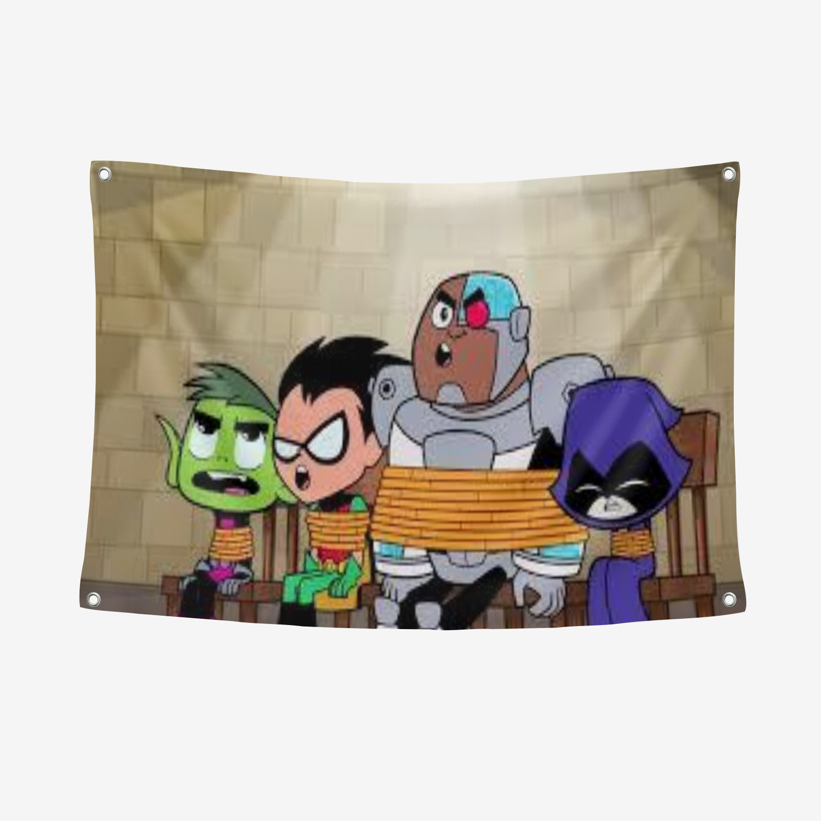 Teen Titans Go Banner Background Backdrop 3.28*4.92FT/100*150CM Party ...