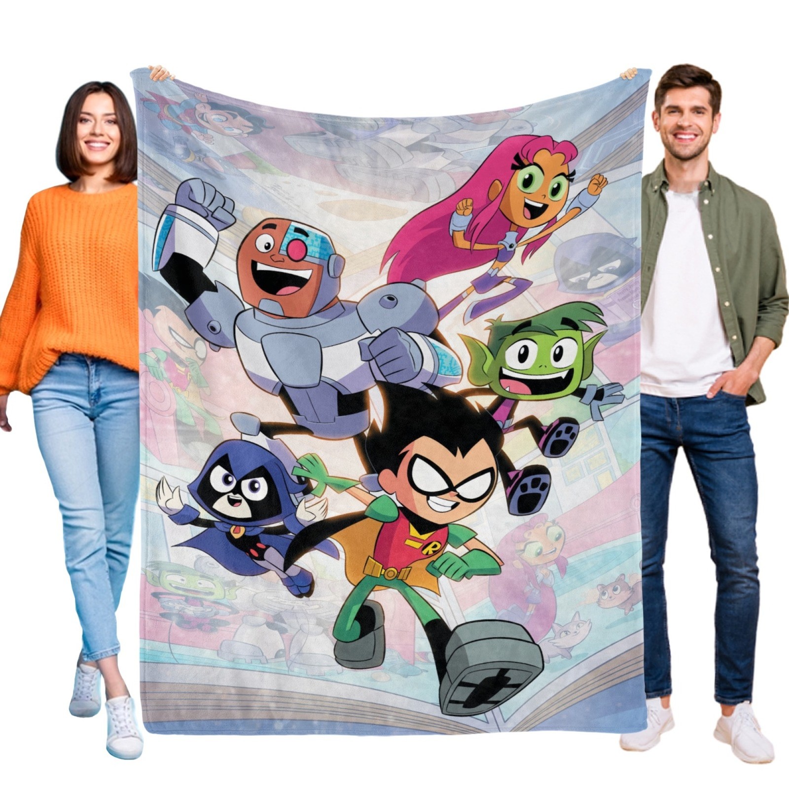 Teen Titans Go Blanket Soft Bed Sofa Throw Cozy Lightweight Birthday ...