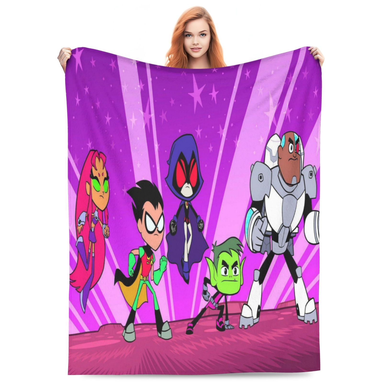 Teen Titans Go Blanket Soft Cozy Fleece Plush Throw Blanket All Season ...
