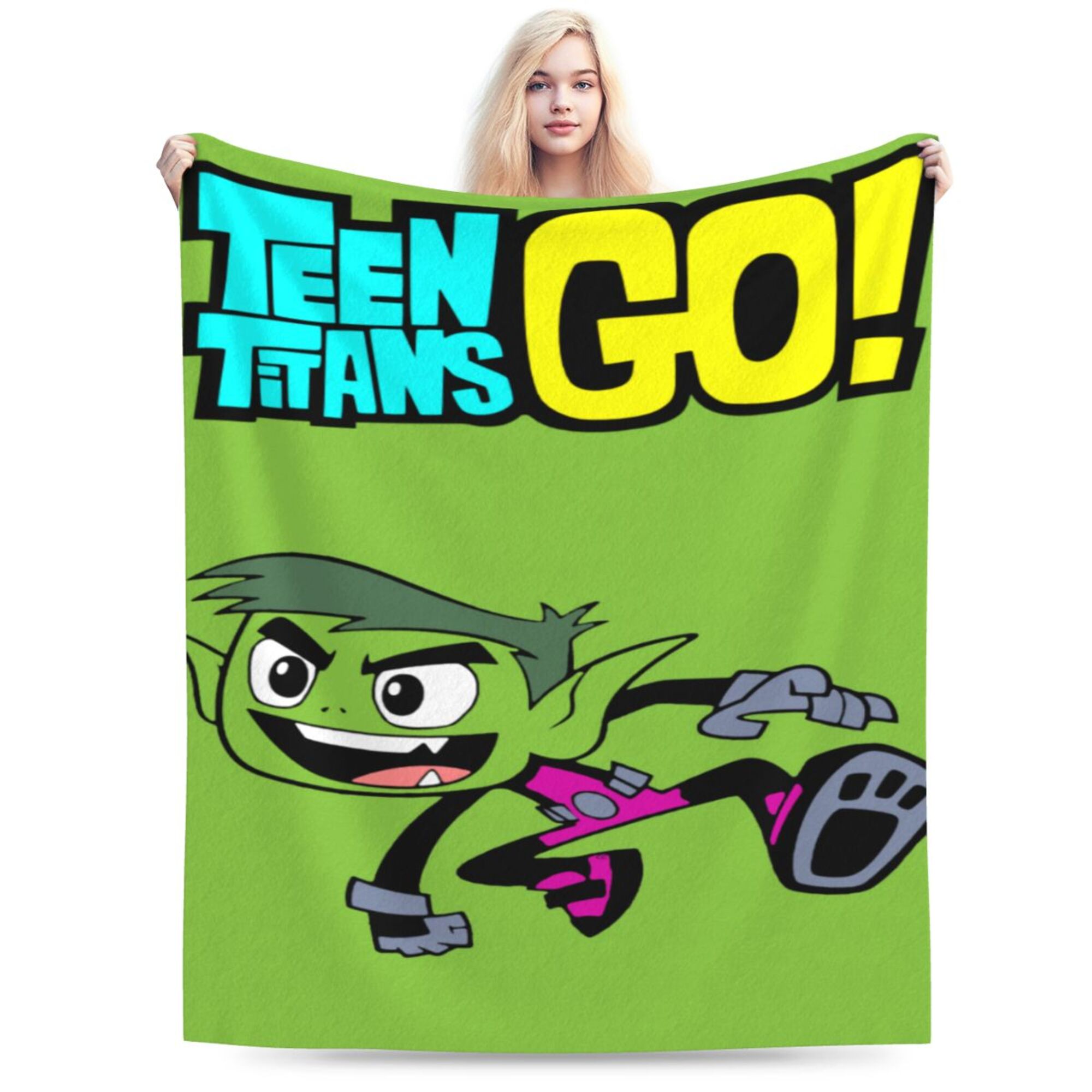 Teen Titans Go Cartoon Flannel Blanket, Soft and Cozy Plush All Season ...