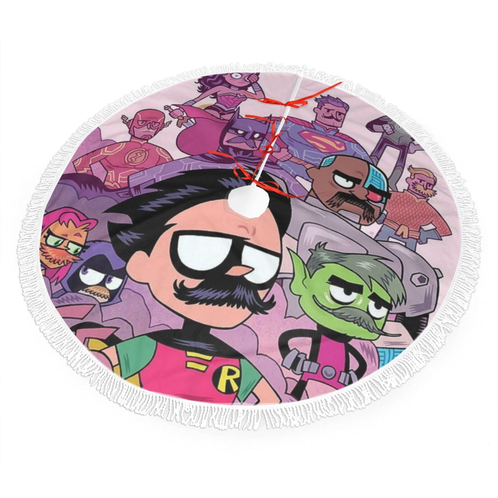 Teen Titans Go Christmas Tree Skirt, 36" Xmas Tree Skirts Mat, Winter ...