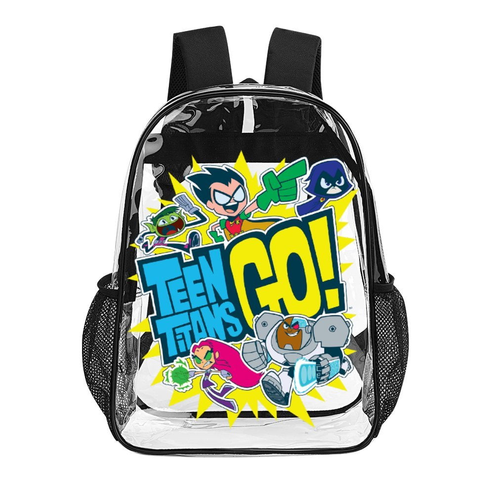 Teen Titans Go Clear Backpack Heavy Duty Transparent Backpack Large ...