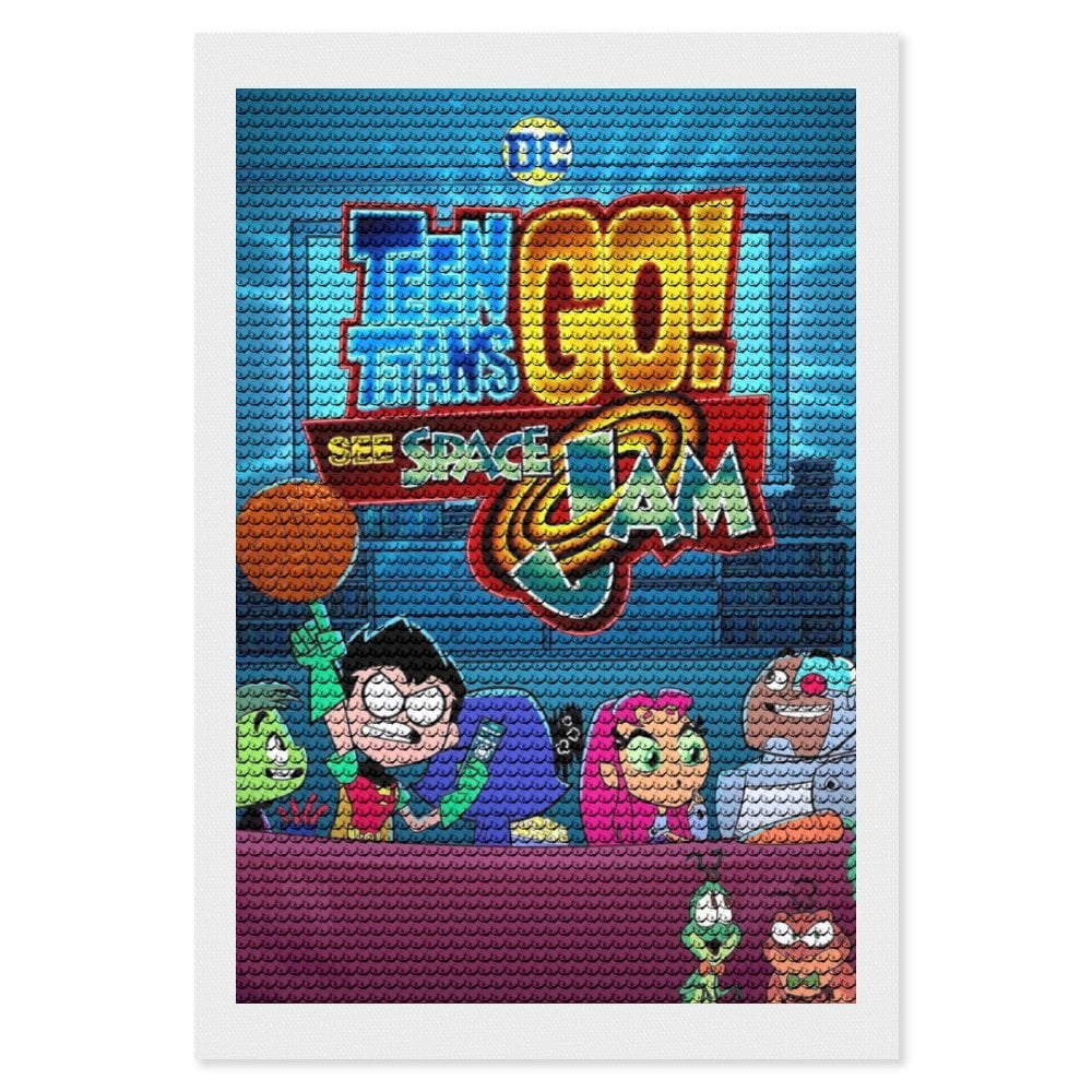 Teen Titans Go Diamond Art Kits for Adults Diamond Art Gem Art Painting Full Drill Round Art Gem ...