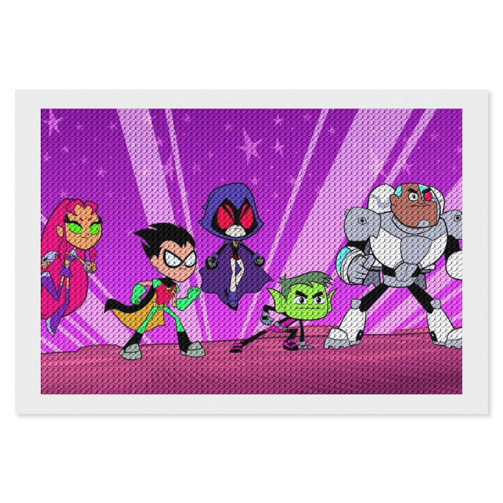 Teen Titans Go Diamond Art Kits for Adults Diamond Art Gem Art Painting Full Drill Round Art Gem ...
