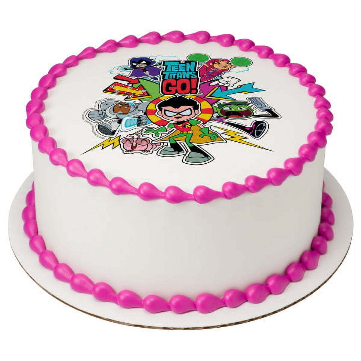 Teen Titans Go! Edible Image Cake Topper (8" Round) - Walmart.com