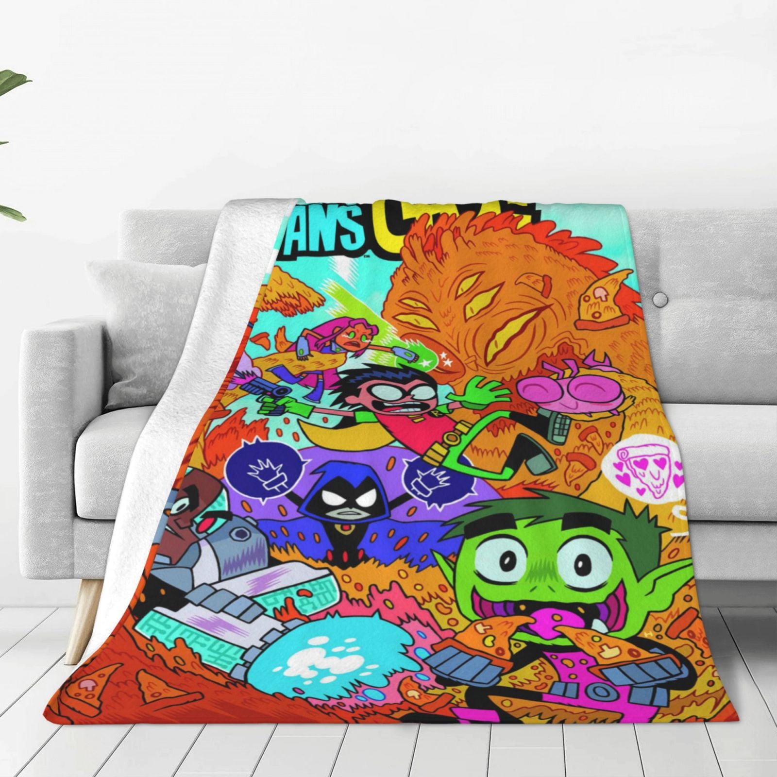 Teen Titans Go Fleece Blanket Super Soft Warm Throw Blankets, Plush ...