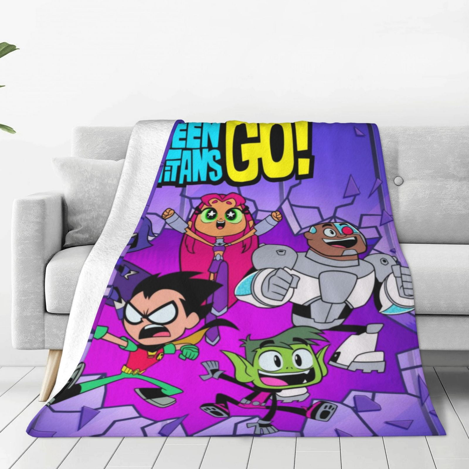 Teen Titans Go Fleece Blanket Super Soft Warm Throw Blankets, Plush ...