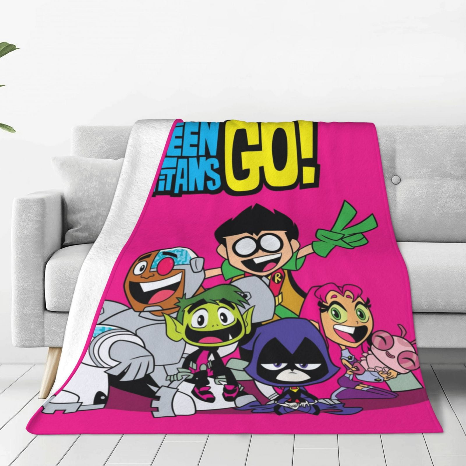 Teen Titans Go Fleece Blanket Super Soft Warm Throw Blankets, Plush ...