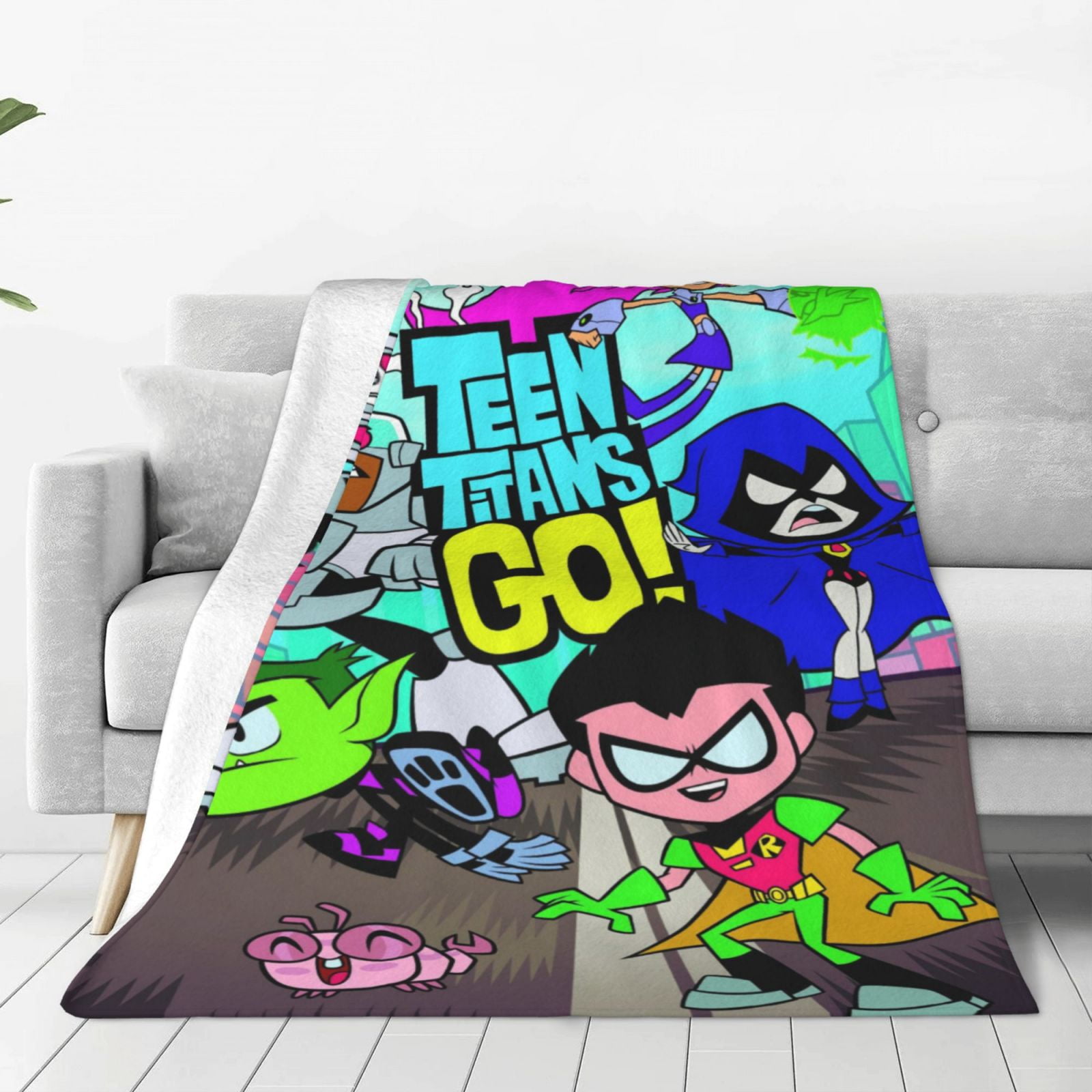 Teen Titans Go Fleece Blanket Super Soft Warm Throw Blankets, Plush ...