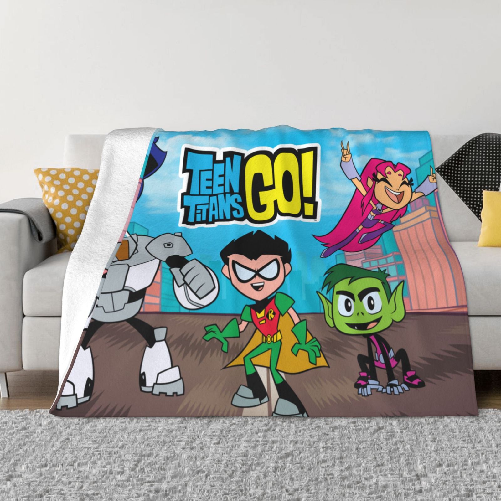 Teen Titans Go Fleece Blanket Super Soft Warm Throw Blankets, Plush ...
