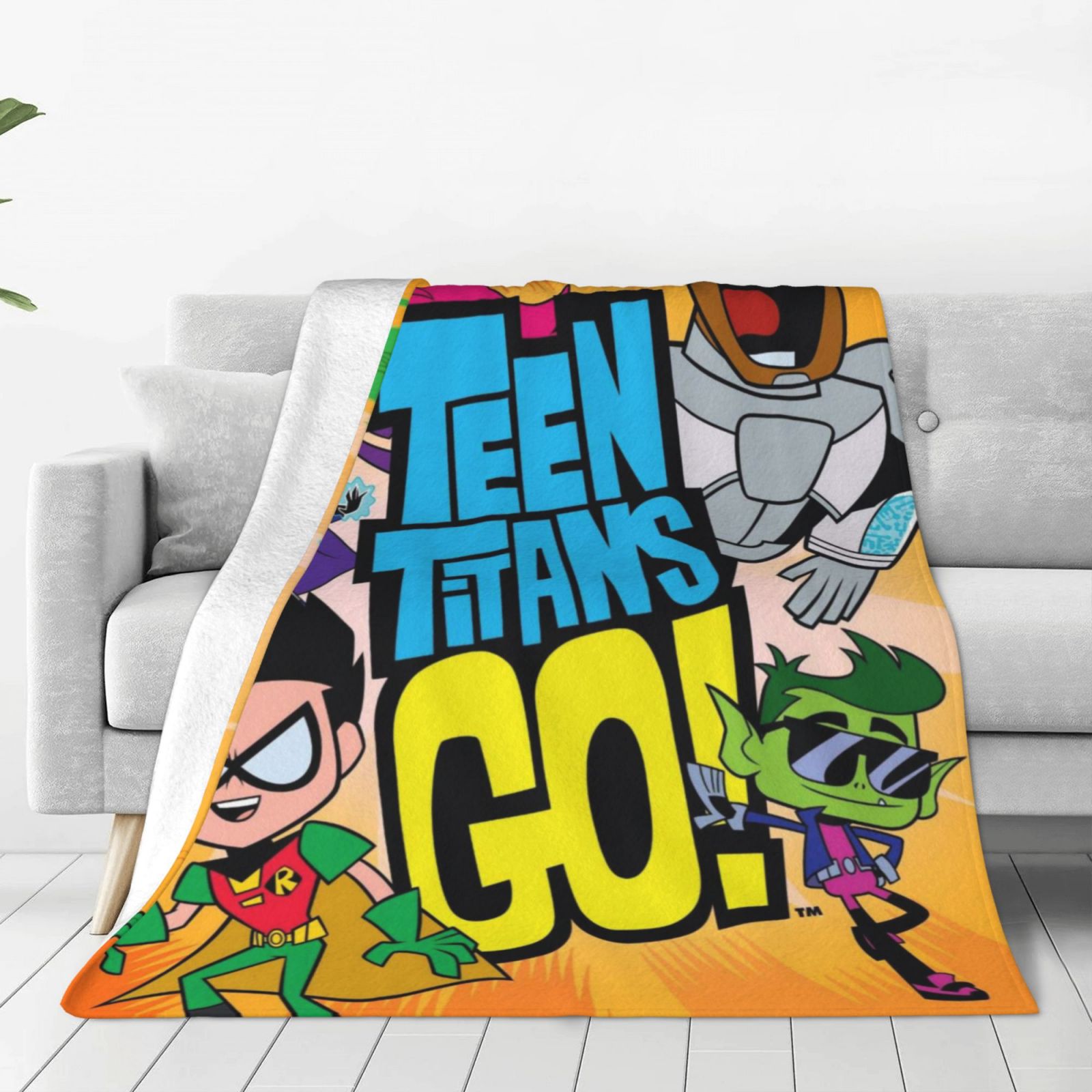 Teen Titans Go Fleece Blanket Super Soft Warm Throw Blankets, Plush ...