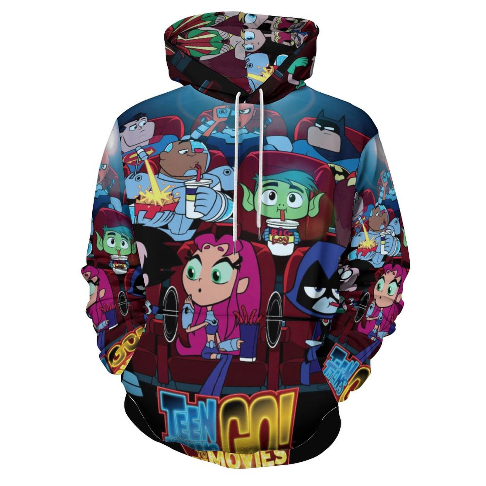 Teen Titans Go Hoodie 3D Print Pullover Hooded Long Sleeve Sweatshirts ...