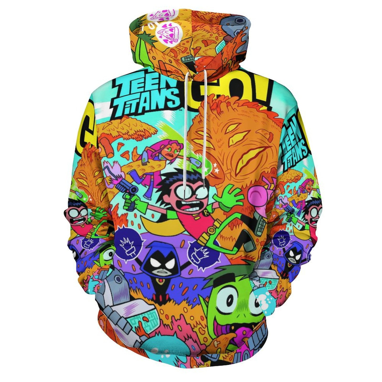 Teen Titans Go Hoodie 3D Print Pullover Hooded Long Sleeve Sweatshirts ...