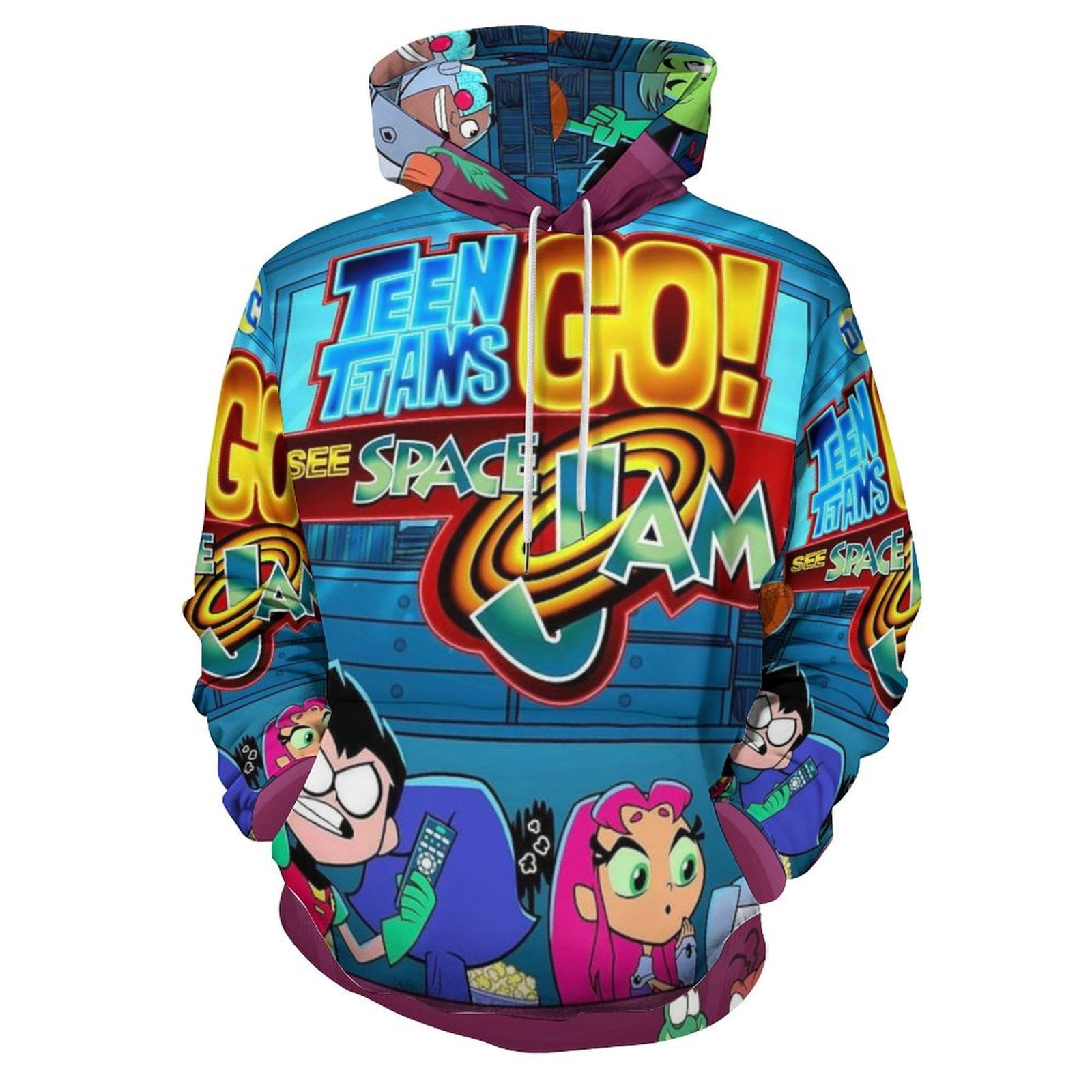 Teen Titans Go Hoodie 3D Print Pullover Hooded Long Sleeve Sweatshirts ...