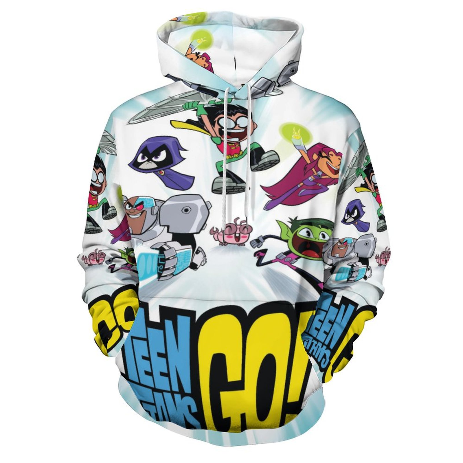 Teen Titans Go Hoodie 3D Print Pullover Hooded Long Sleeve Sweatshirts ...