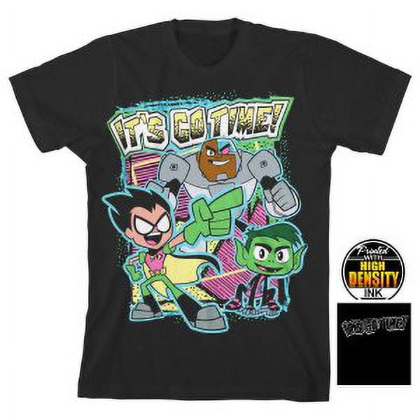 Teen Titans Go It's Go Time High Density Ink Toddler Boy's Shirt-4T ...
