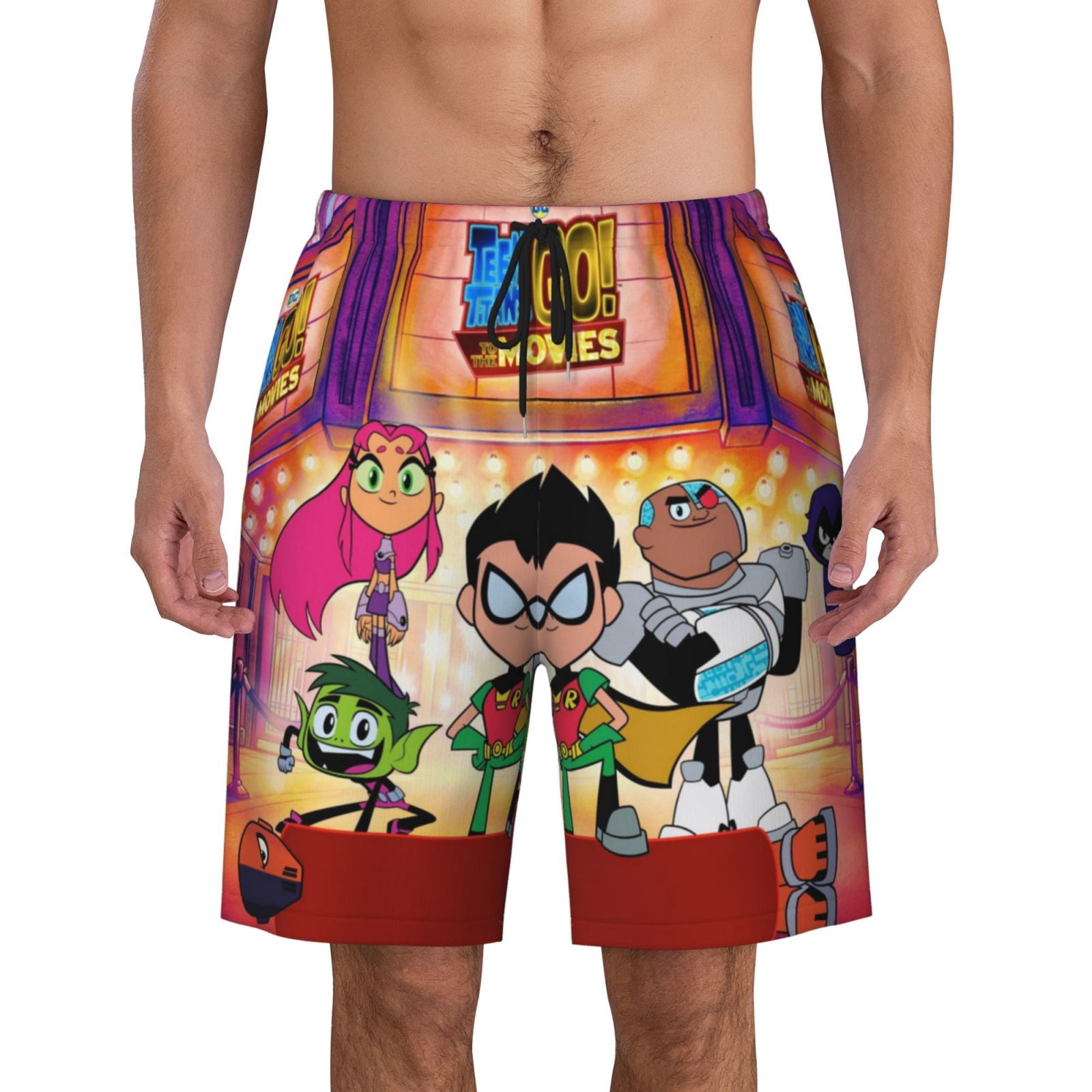 Teen Titans Go Mens Swim Trunks Quick Dry Swim Shorts Mesh Lining ...