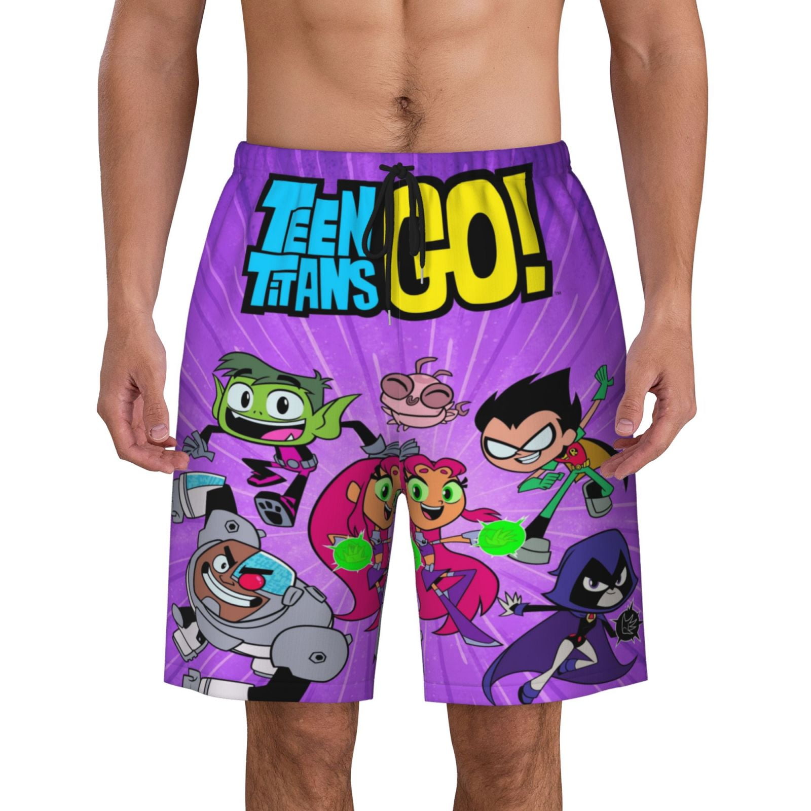 Teen Titans Go Mens Swim Trunks Quick Dry Swim Shorts Mesh Lining ...