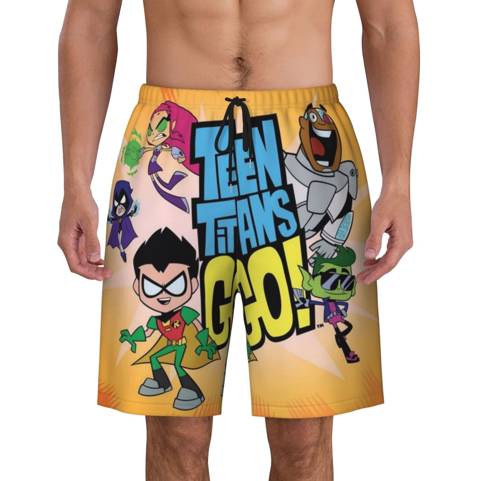 Teen Titans Go Mens Swim Trunks Quick Dry Swim Shorts Mesh Lining ...