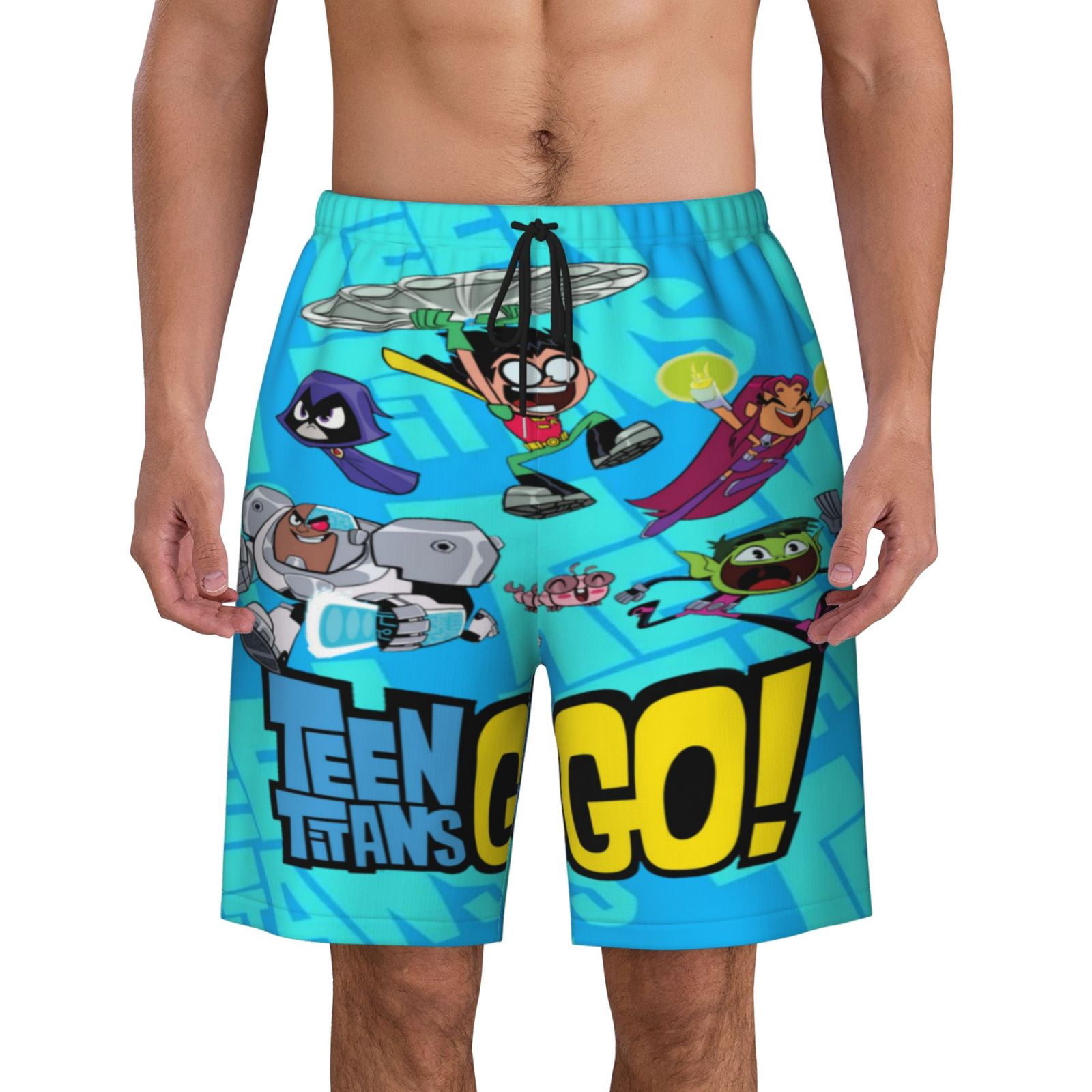 Teen Titans Go Mens Swim Trunks Quick Dry Swim Shorts Mesh Lining ...