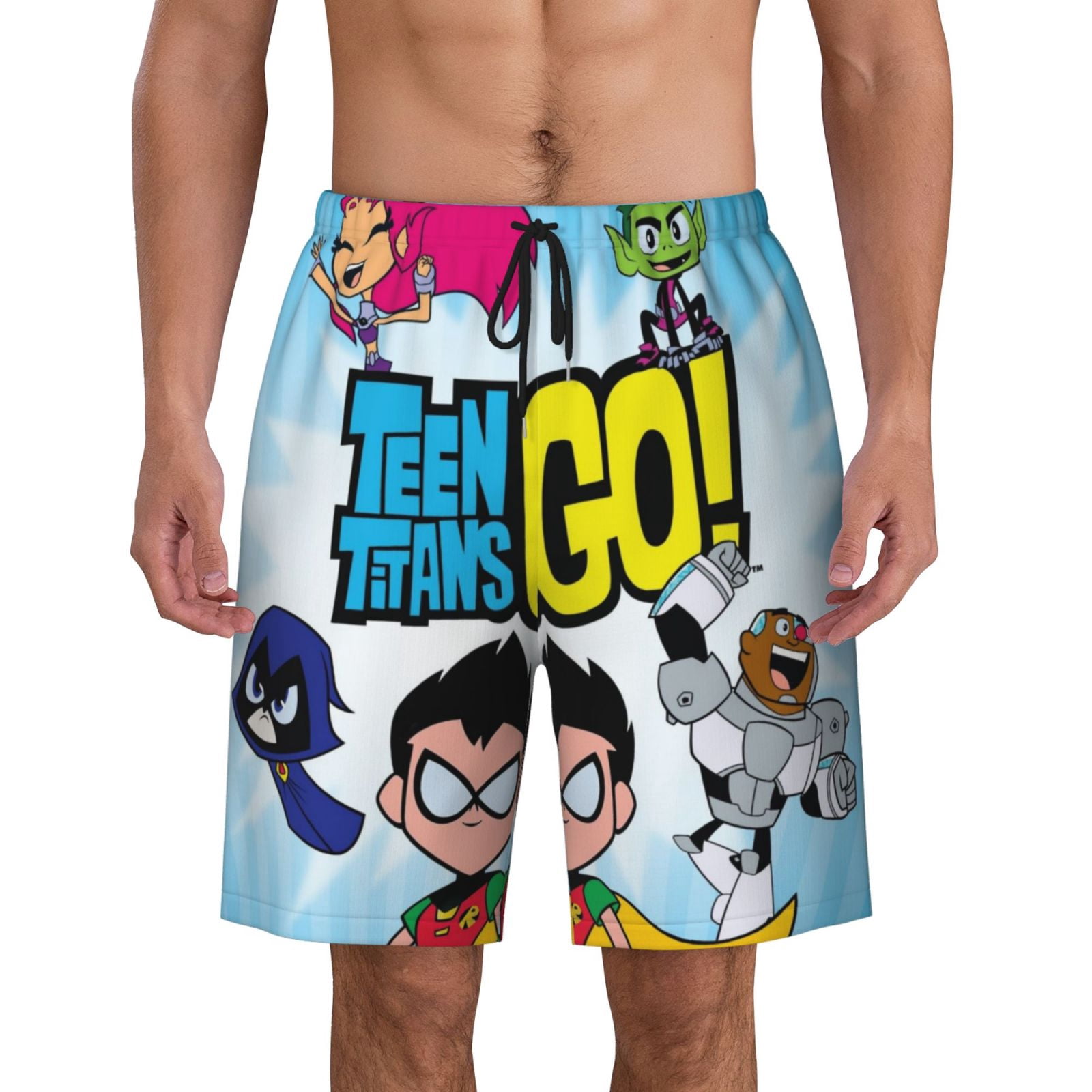 Teen Titans Go Mens Swim Trunks Quick Dry Swim Shorts Mesh Lining ...