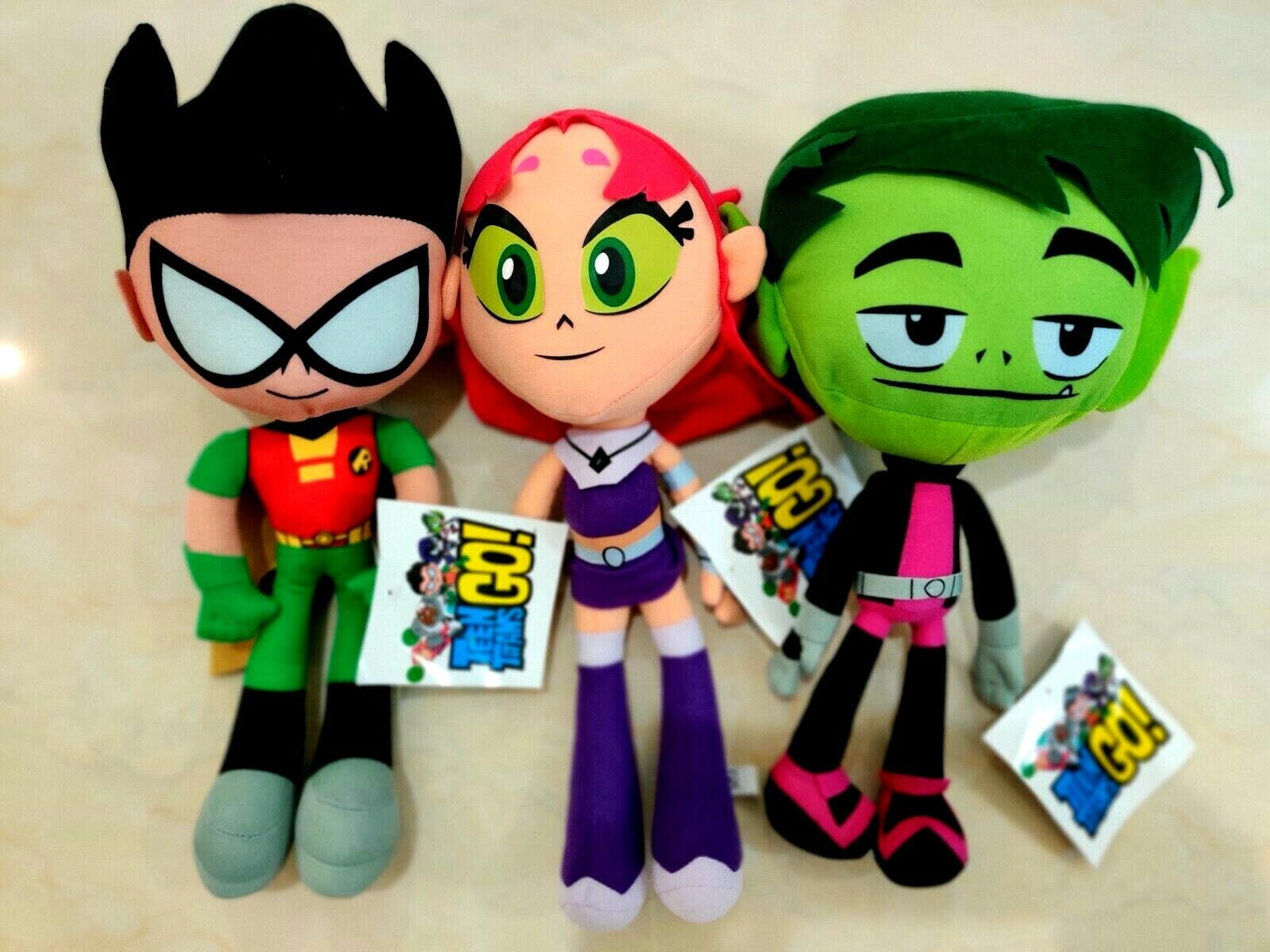 Teen Titans Go Plush Figure Stuffed Doll Robin Beast Boy Starfire Set 3 ...