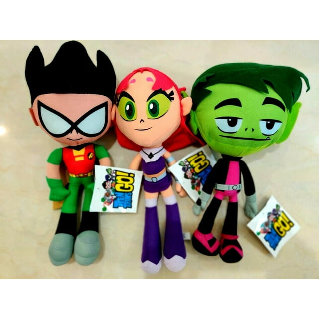 Teen Titans Go Plush Figure Stuffed Doll Robin Beast Boy Starfire Set 3 ...