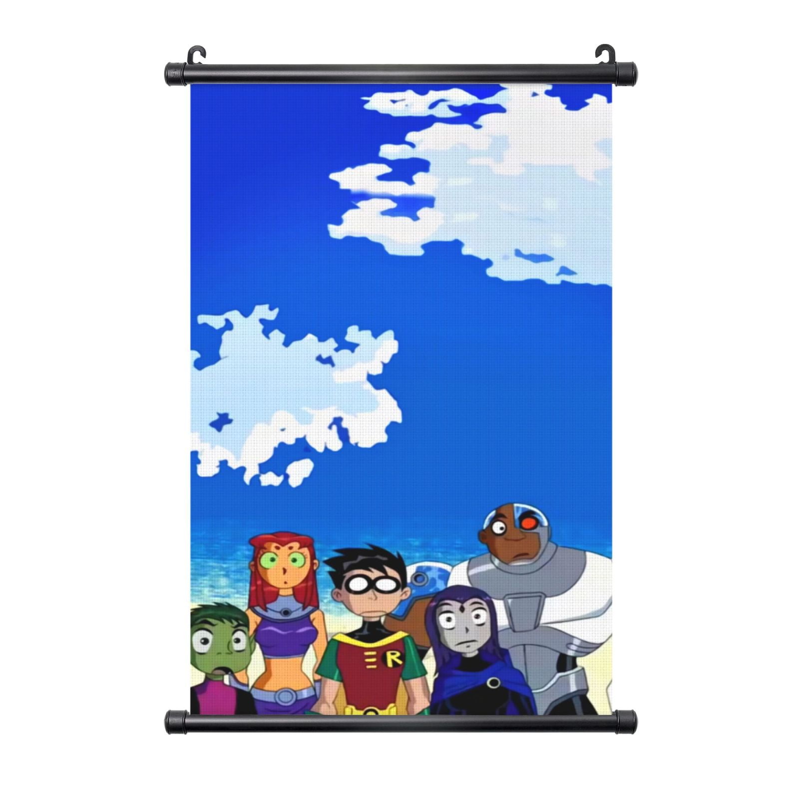 Teen Titans Go Poster Aesthetic Canvas PVC Shaft Wall Art Hanging ...