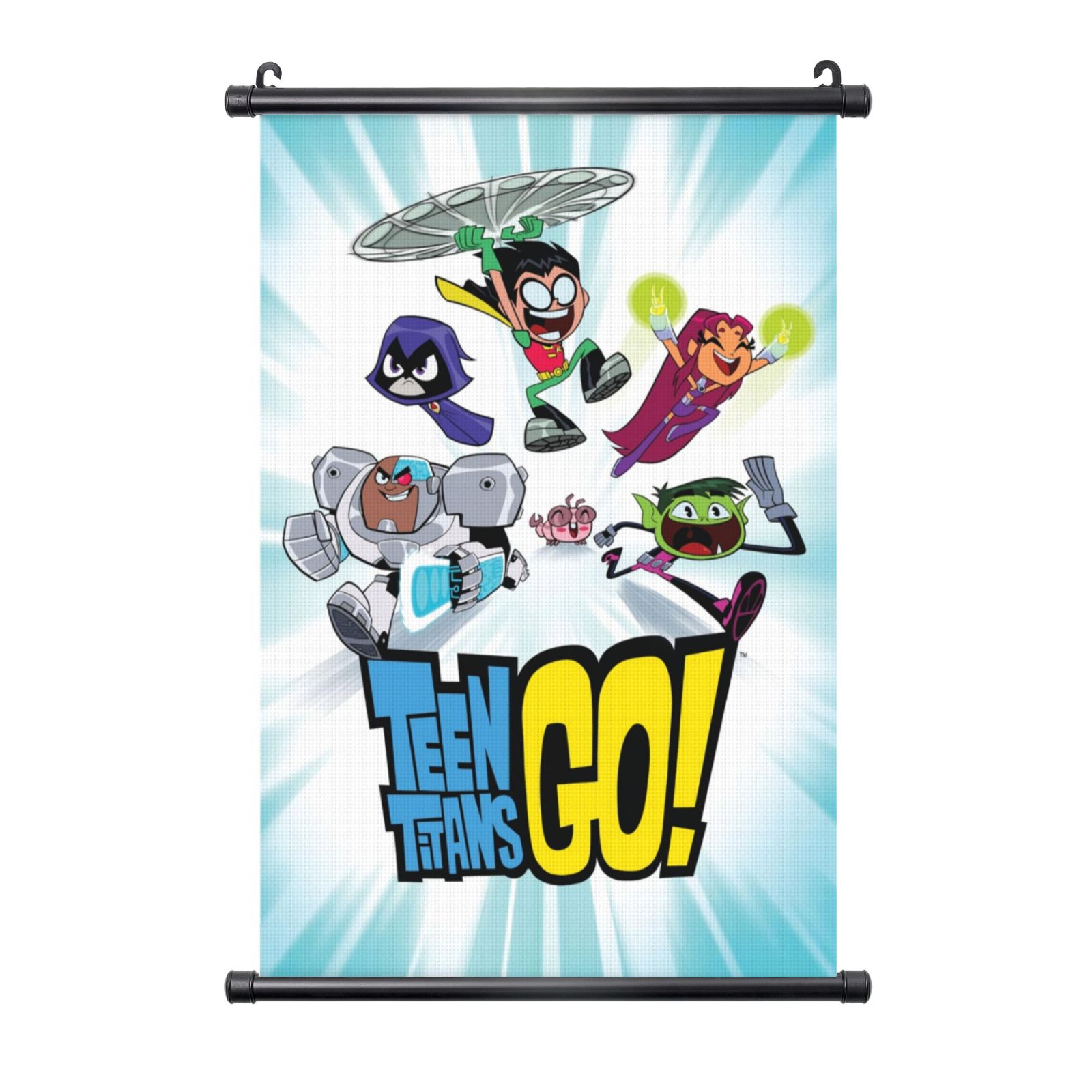 Teen Titans Go Poster Aesthetic Canvas PVC Shaft Wall Art Hanging ...