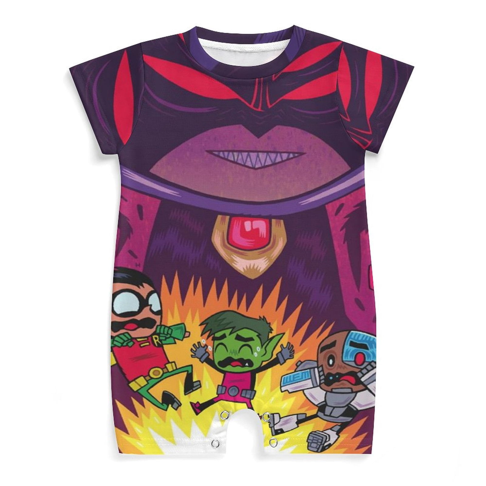 Teen Titans Go Poster Baby Romper Jumpsuit Summer Short Sleeve One ...