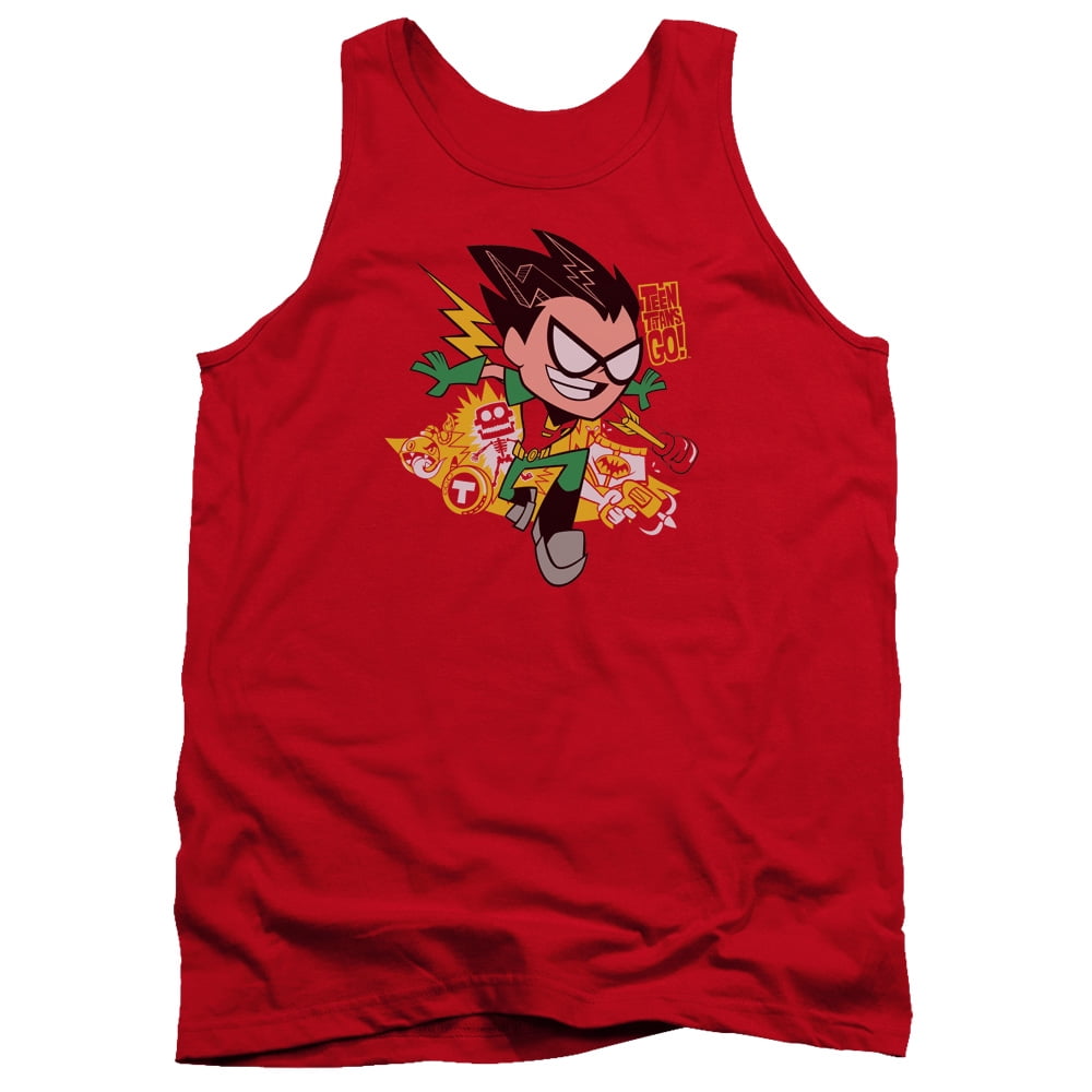 Teen Titans Go Robin Adult Tank Top Red - Walmart.com