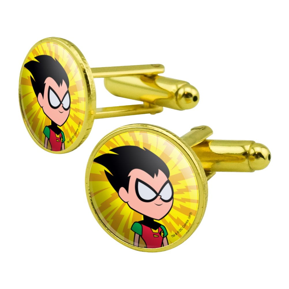 Teen Titans Go! Robin Round Cufflink Set Gold Color - Walmart.com