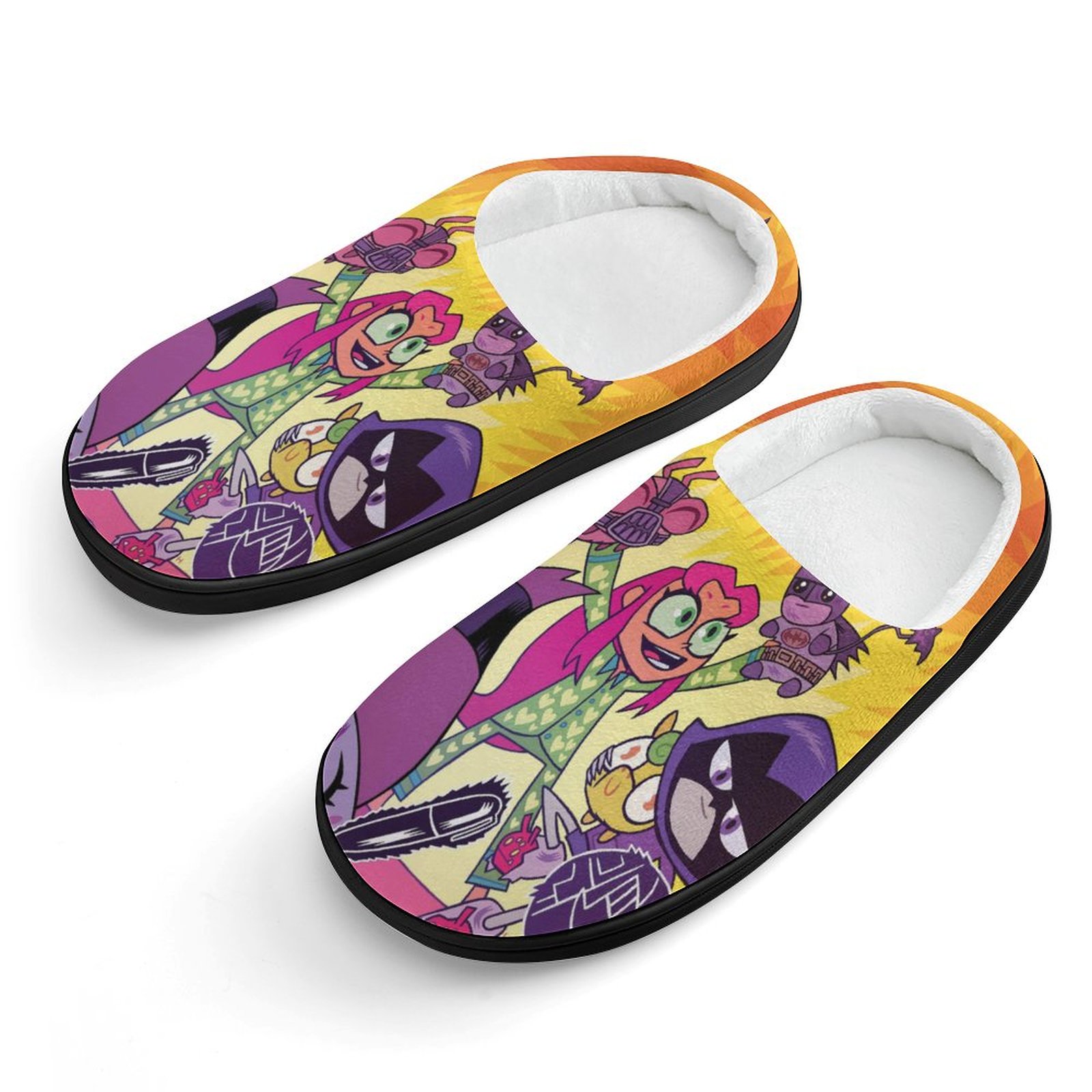 Teen Titans Go Slippers for Kids, Cute Soft Plush Anti-slip Fluffy ...