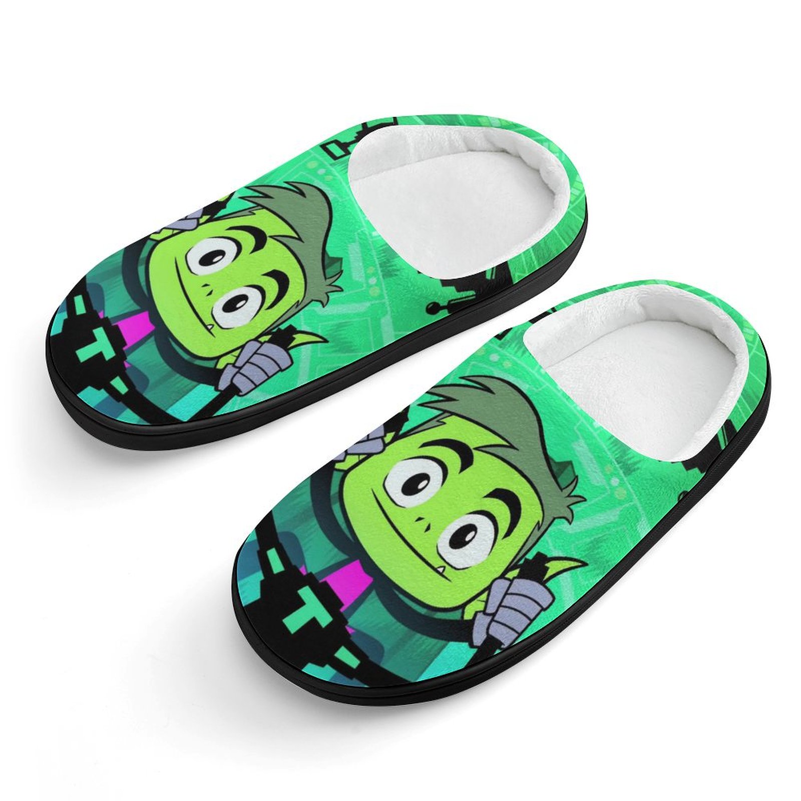 Teen Titans Go Slippers for Kids, Cute Soft Plush Anti-slip Fluffy ...