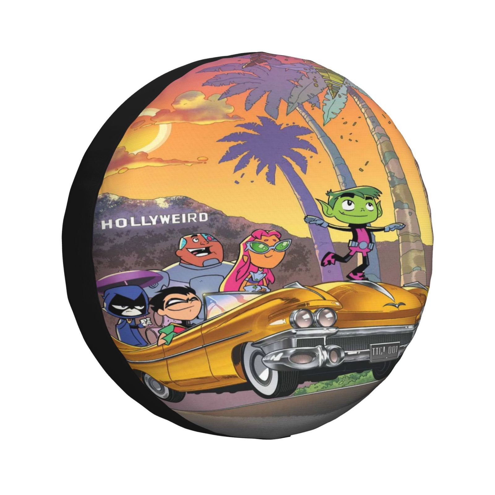 Teen Titans Go Spare Tire Cover for RV SUV Truck Travel Cartoon Trailer ...