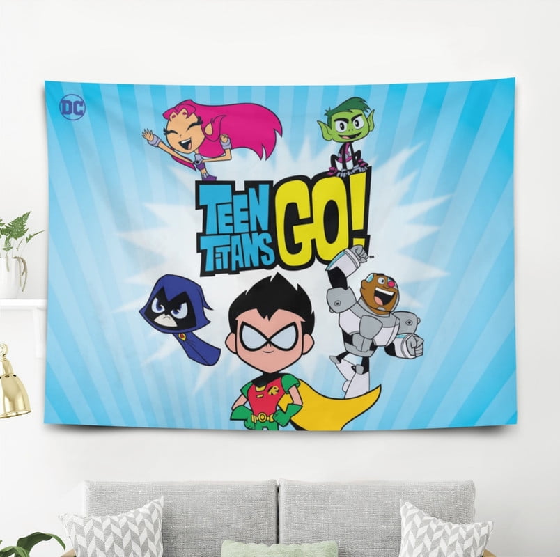 Teen Titans Go Tapestry Gift Wall Hanging Backdrop for Room Bedroom ...