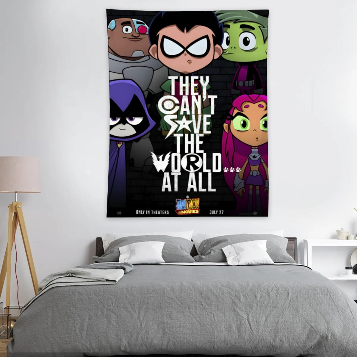 Teen Titans Go Tapestry Gift Wall Hanging Backdrop for Room Bedroom ...