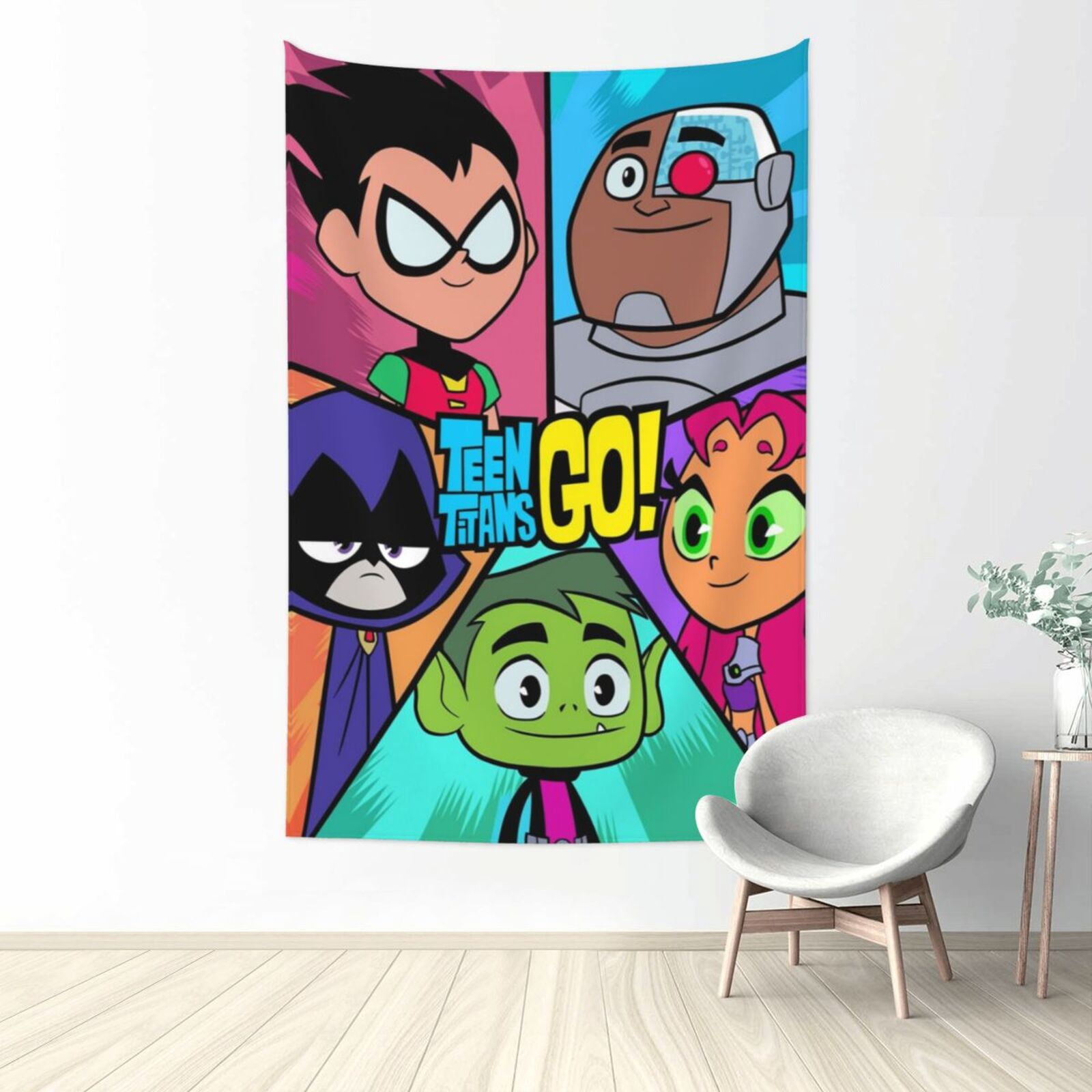 Teen Titans Go! Tapestry Wall Hanging Home Decoration Wall Blanket ...