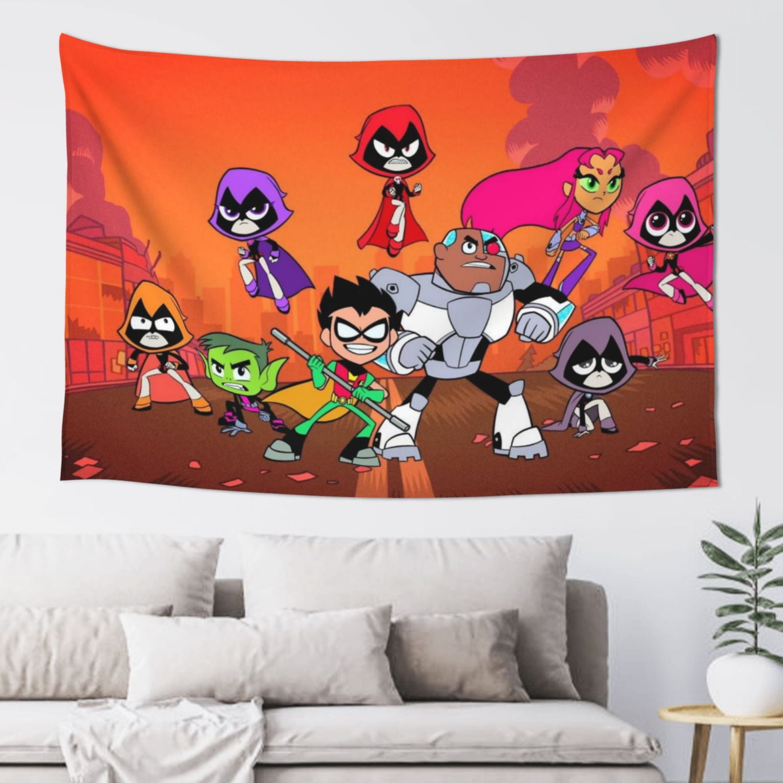 Teen Titans Go! Tapestry Wall Hanging Home Decoration Wall Blanket ...