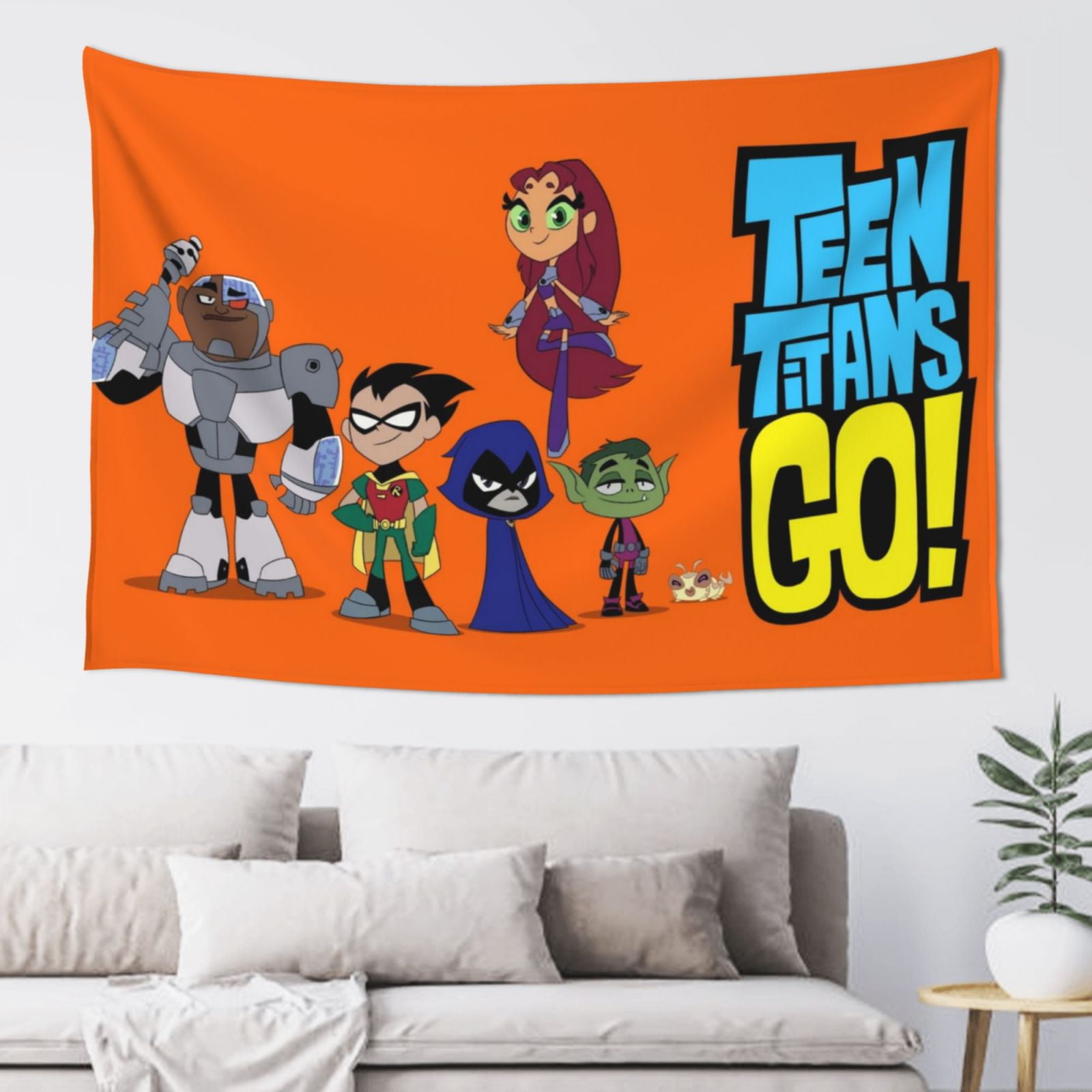 Teen Titans Go! Tapestry Wall Hanging Home Decoration Wall Blanket ...