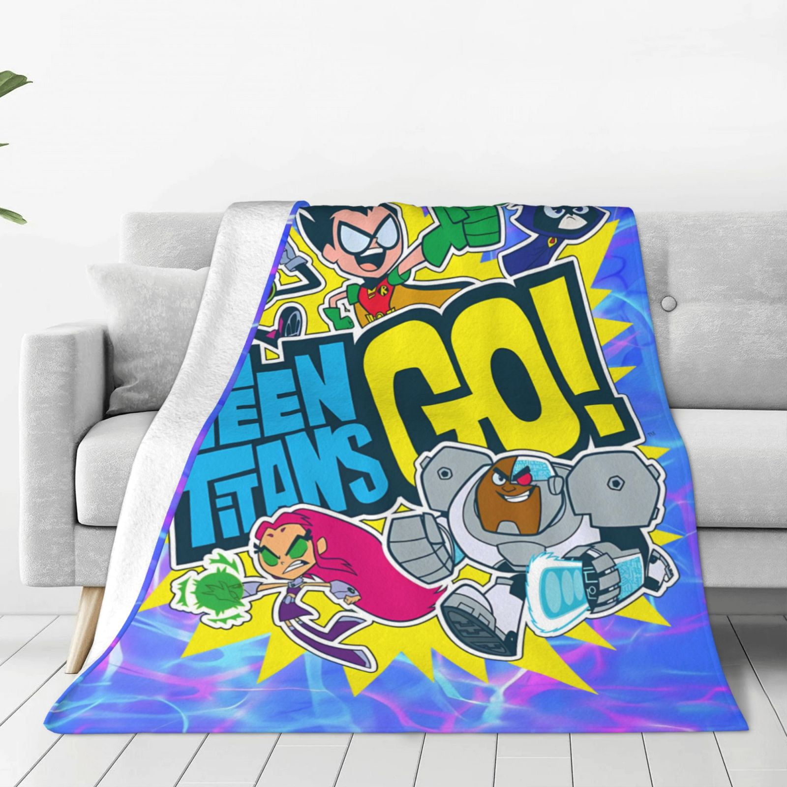 Teen Titans Go Throw Blanket Couch Bed Sofa Soft Lightweight Warm Cozy ...