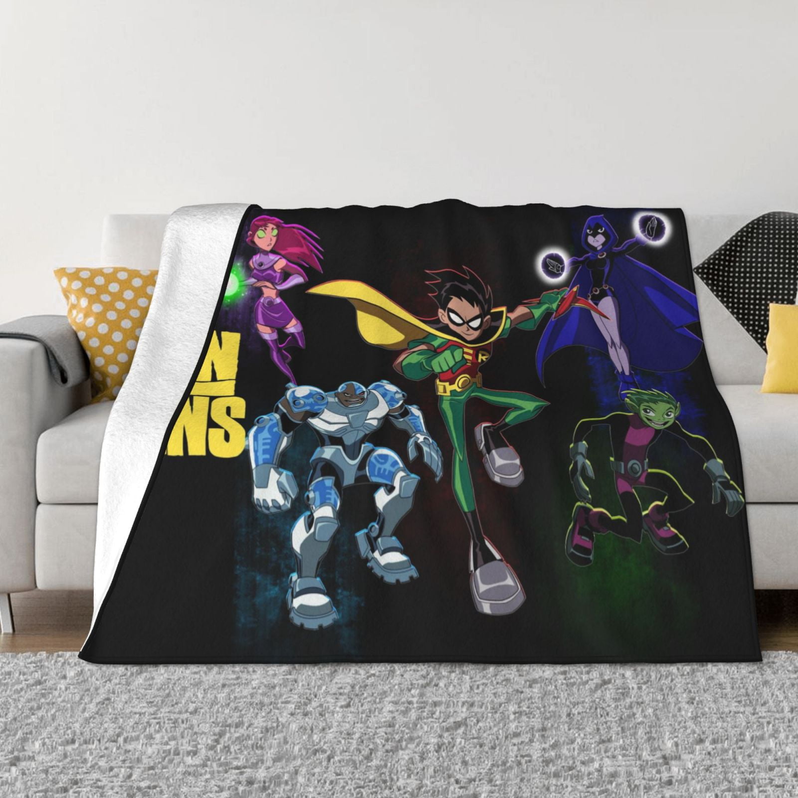 Teen Titans Go! Throw Blanket Couch Bed Sofa Soft Lightweight Warm Cozy ...