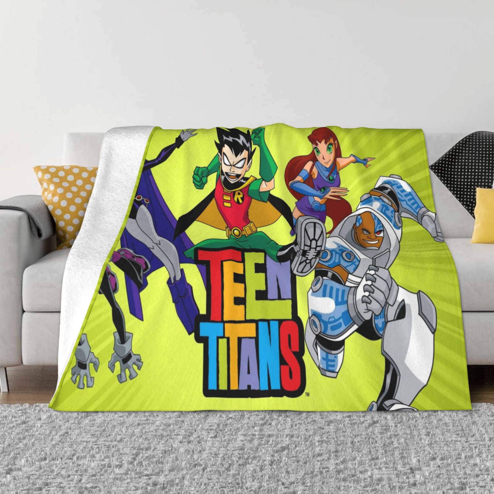 Teen Titans Go! Throw Blanket Couch Bed Sofa Soft Lightweight Warm Cozy ...